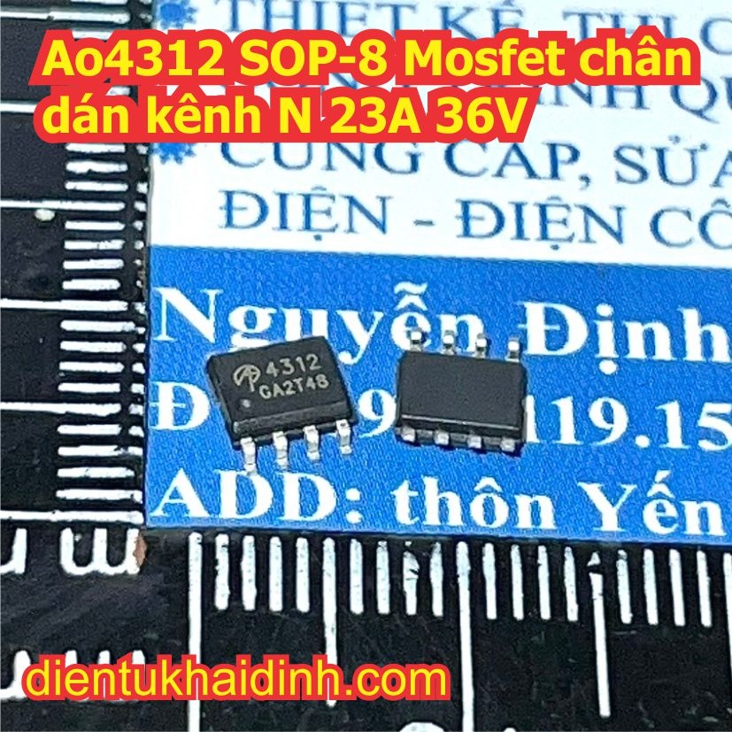 AO4312 SOP-8 Mosfet chân dán kênh N 23A 36V kde5931