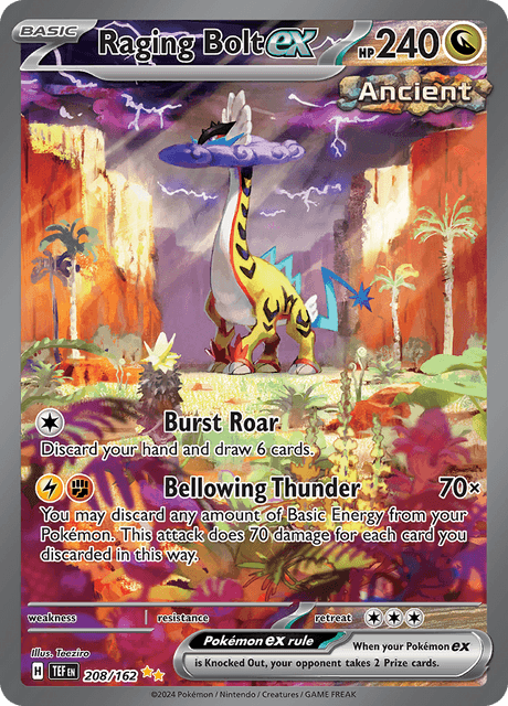 Pokemon TCG - Scarlet & Violet: Temporal Forces - Raging Bolt ex - 208/ ...