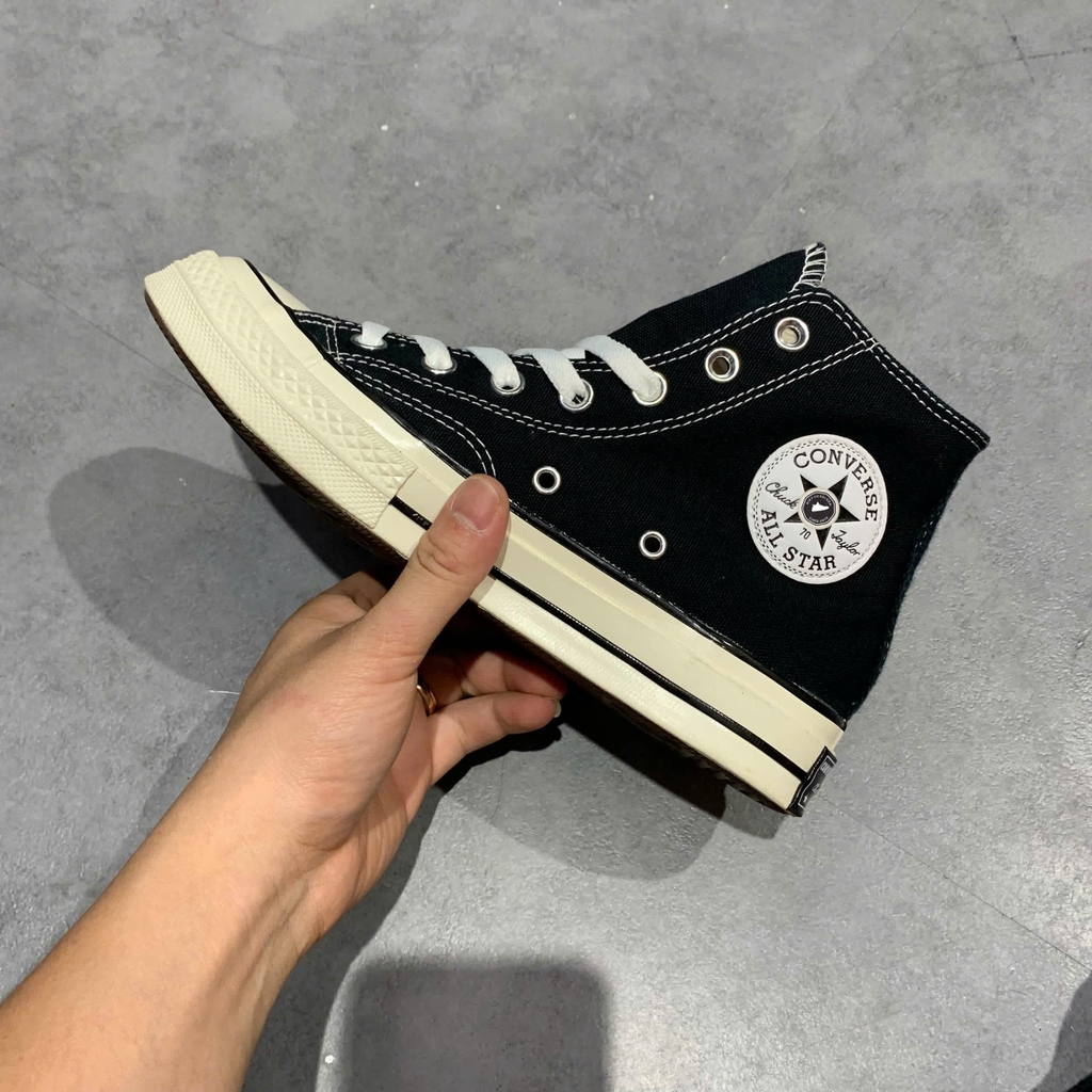 CONVERSE CHUCK TAYLOR ALL-STAR 70 HI BLACK EGRET 162050C SIZE 38 GIÀY ...