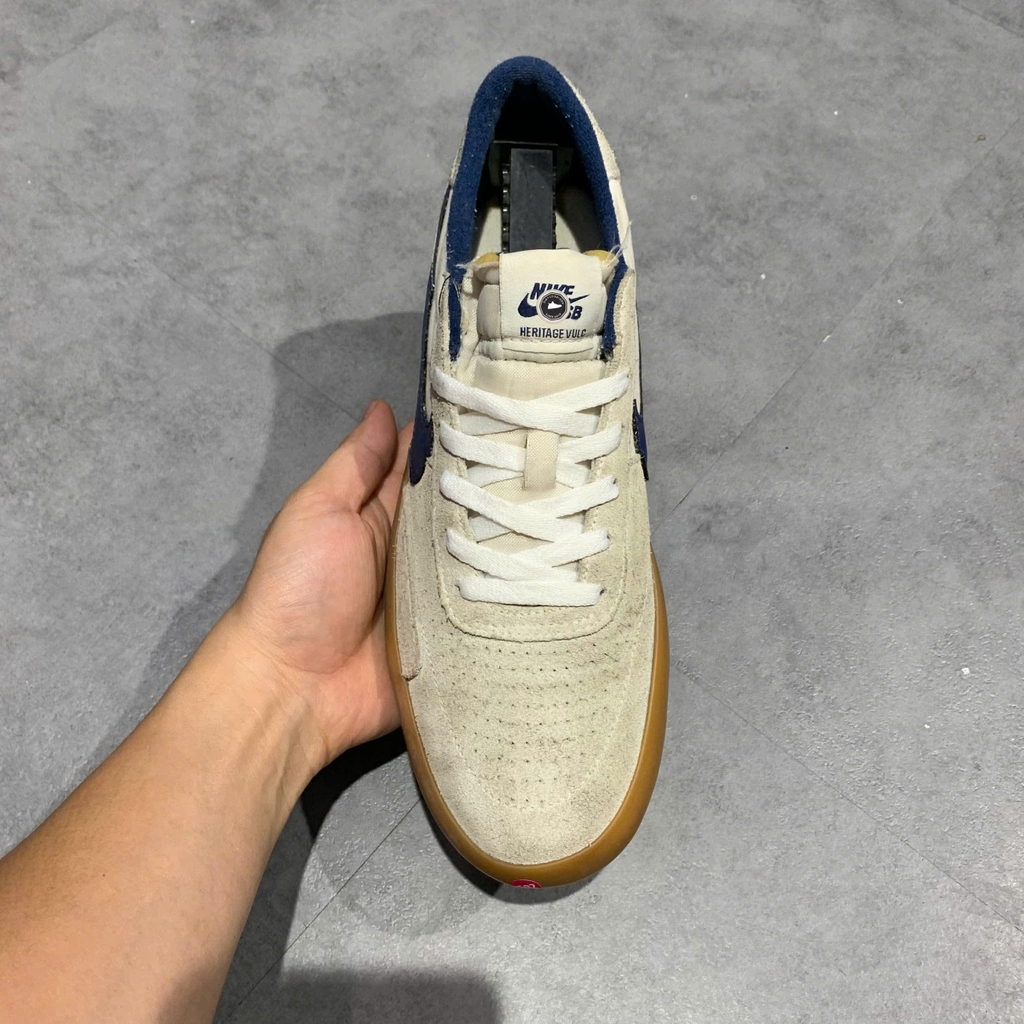 Nike SB Heritage Vulc Summit White Navy Gum CD5010 102 SIZE 42 GIÀY 2HAND CHÍNH HÃNG PVN21298