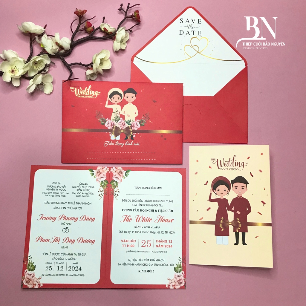 (GYL - M404) Thiệp cưới offset mẫu hiện đại | Thiệp Cưới Bảo Nguyên