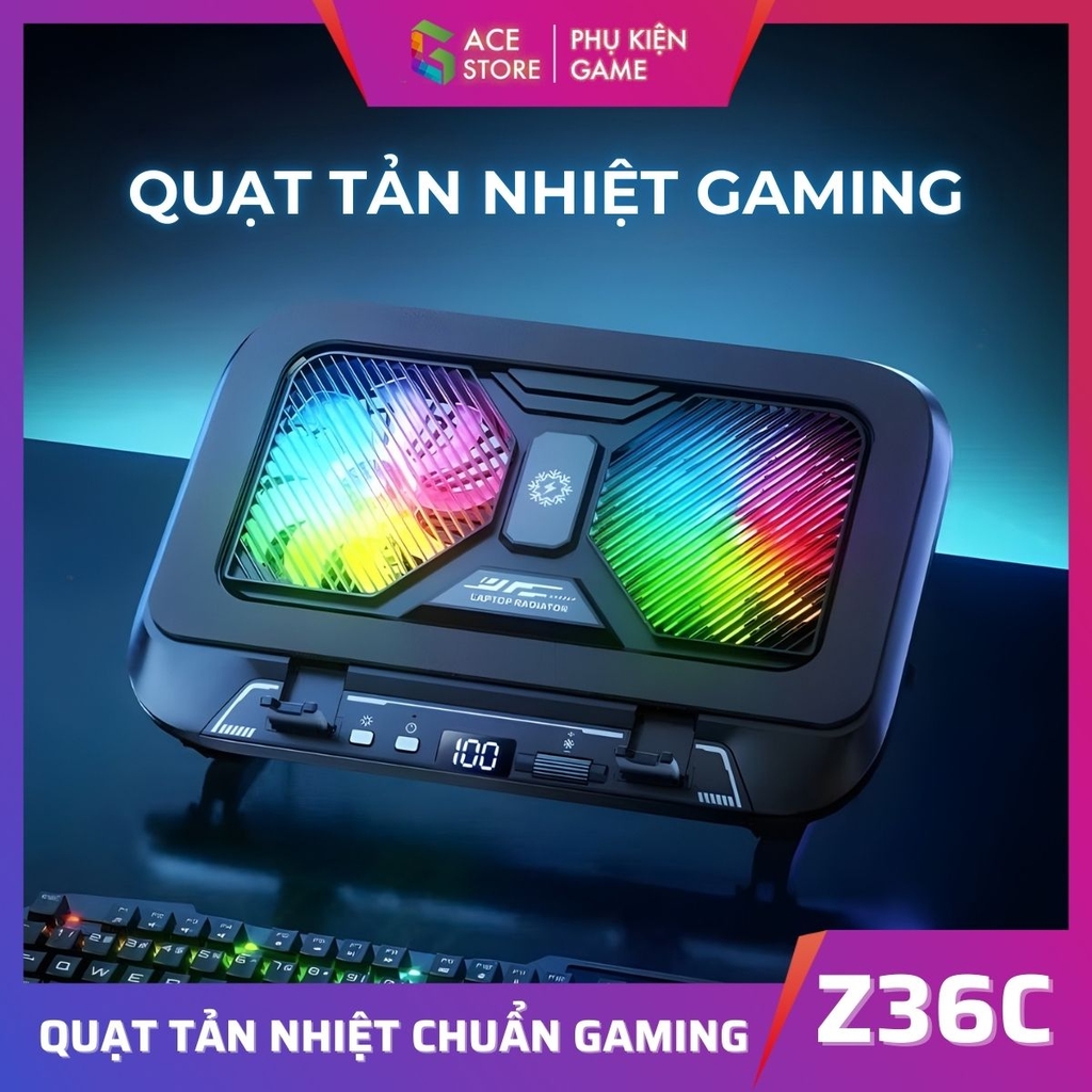 [Có sẵn] Quạt tản nhiệt gaming C36Z – Công nghệ làm mát Dual Core - LED ...