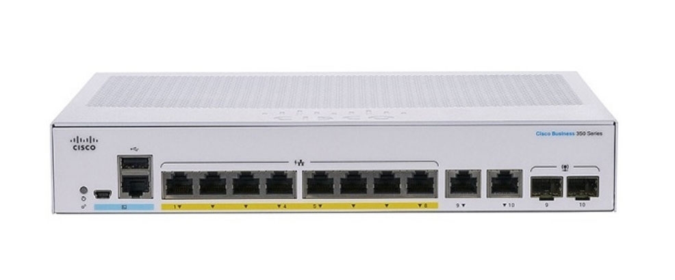 Cisco CBS350 Managed 8-port GE, Ext PS, 2x1G Combo - CBS350-8T-E-2G-EU