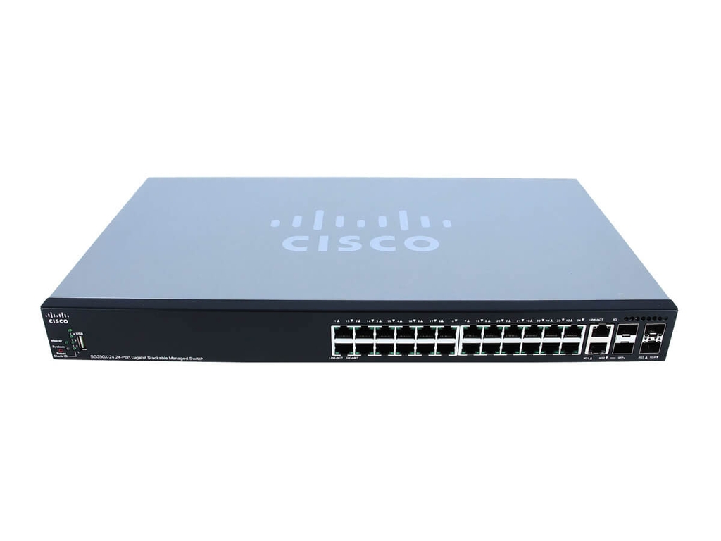 Cisco 24-port Gigabit Stackable Managed Switch - SG350X-24-K9-EU