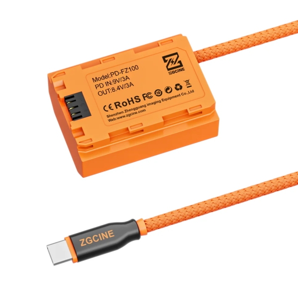 Pin Ảo ZGCINE USB-C PD to FZ-100 (dây bện)