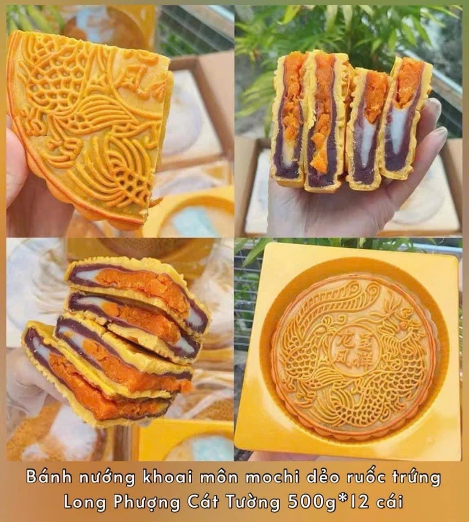 Bánh trung thu mochi khoai môn trứng chà bông