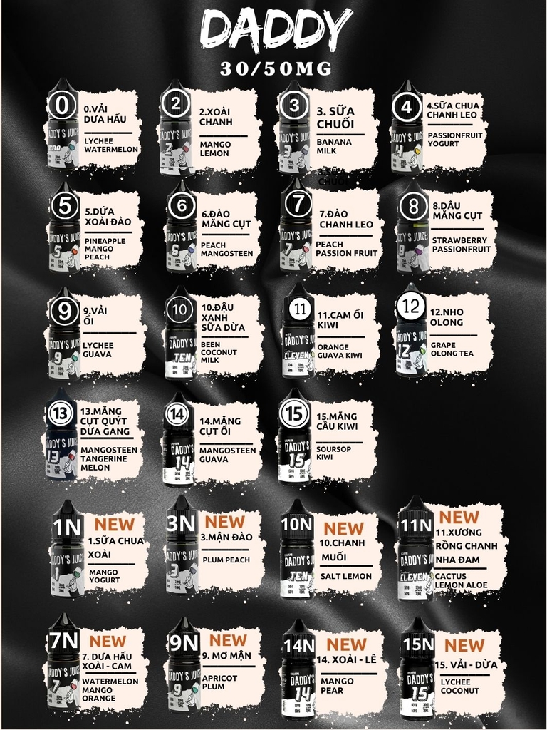 Tinh dầu Daddy's Juice Saltnic 30/50MG