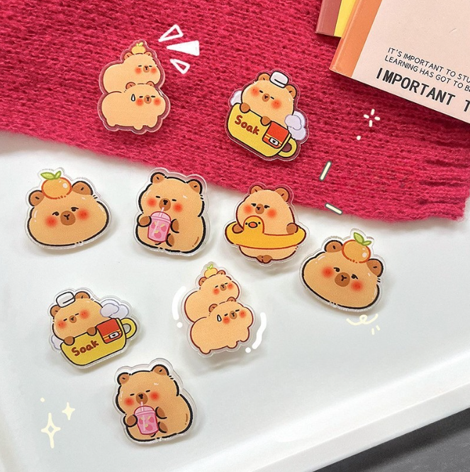 [ Set 50 Cái ] Pin Cài Capybara - 920034