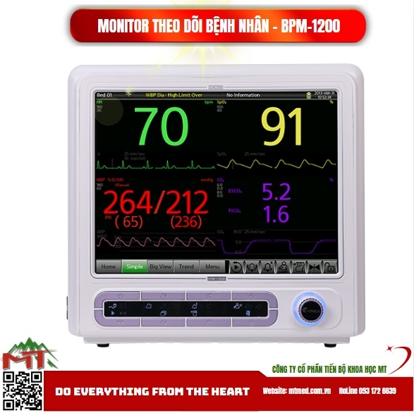Monitor theo dõi bệnh nhân BPM-1200 Hàn Quốc