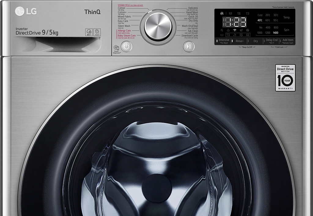 Máy giặt sấy LG Inverter 9 kg FV1409G4V | 0911667800