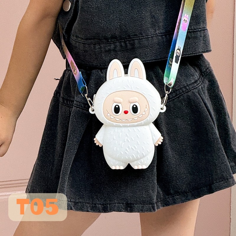 T05: Túi Đeo Chéo Silicon Labubu (T300) - (Cái)