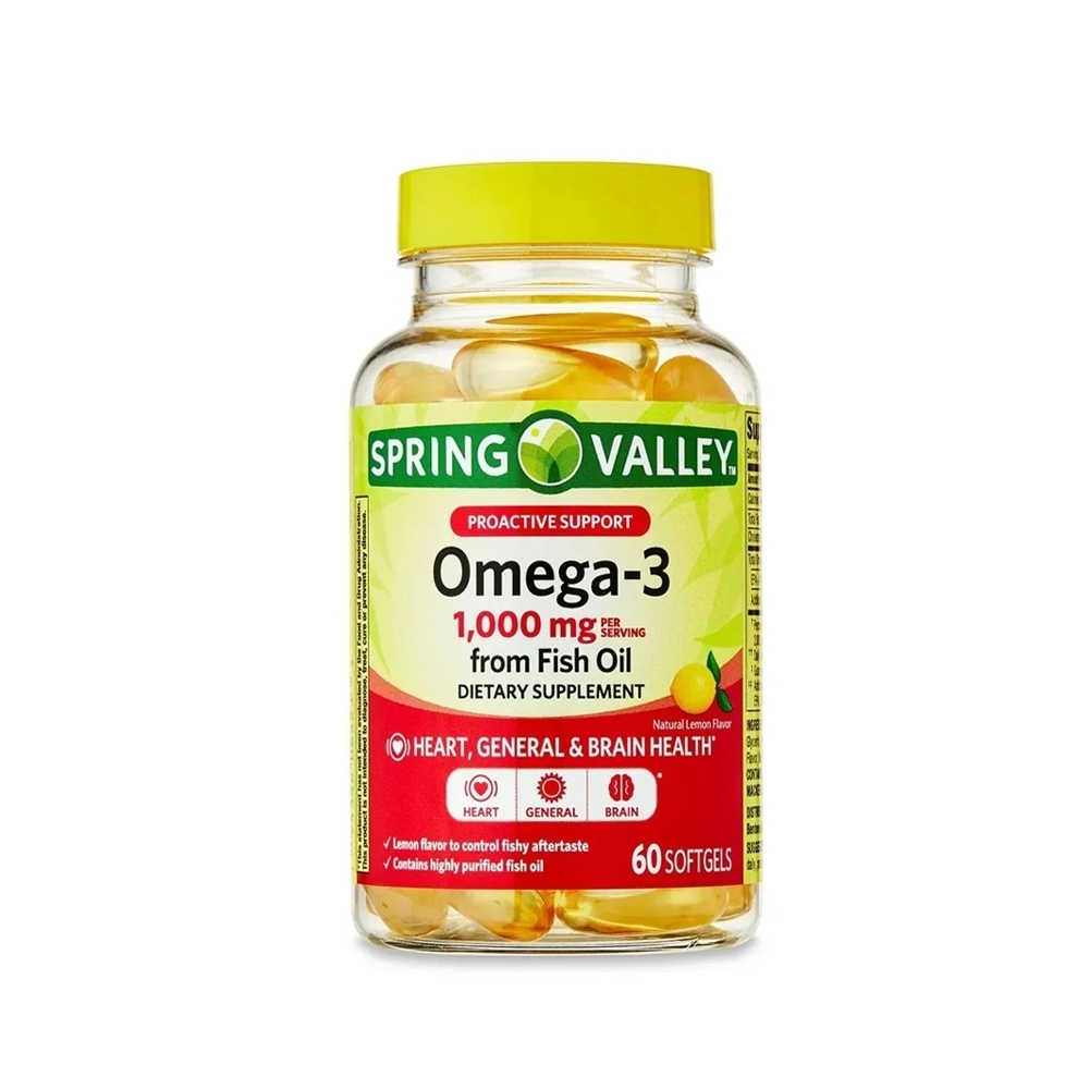 [COMBO] Spring Valley Omega-3 1000mg from Fish Oil (60 viên)