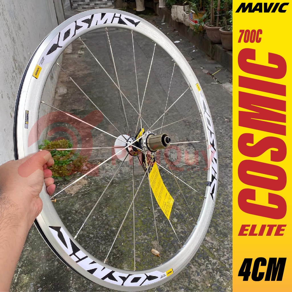 Bánh Bộ MAVIC 700C Niềng Bạc Tem Bạc 40mm COSMIC ELITE