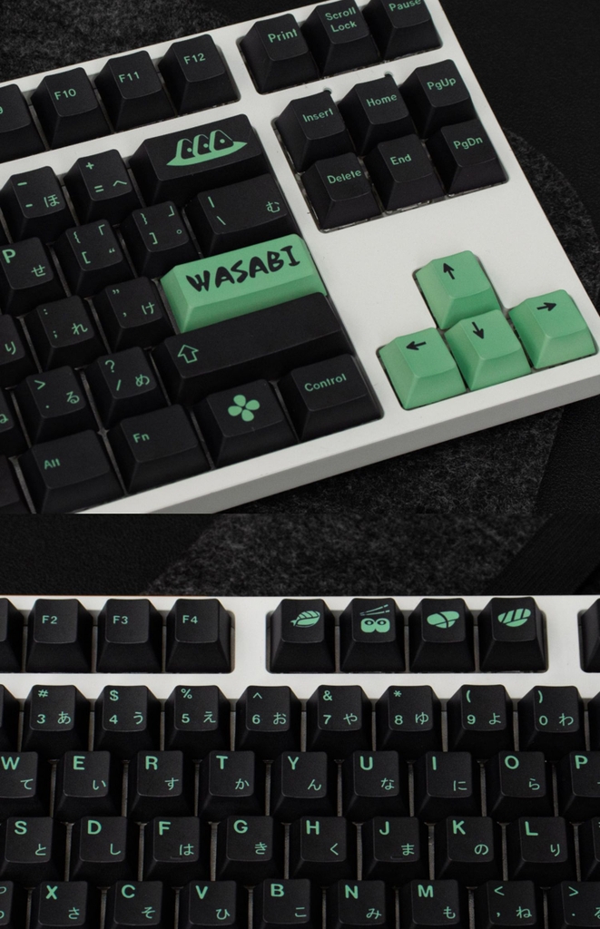 [In Stock] Keycap Cherry Wasabi PBT Dyesub Xuyên Led