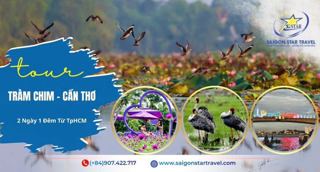 Tour Tràm Chim Cần Thơ 2 Ngày 1 Đêm | Tràm Chim, Cái Răng, Nhà Tím