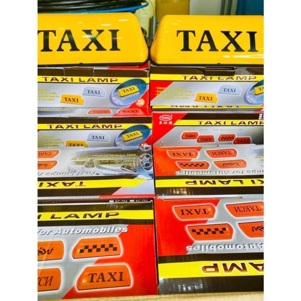 Mào TAXI có đế nam châm 2 màu vàng - trắng điện áp 12v