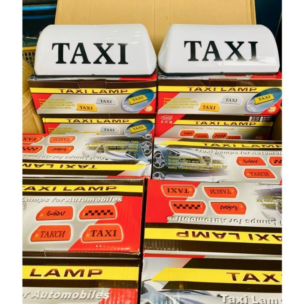 Mào TAXI có đế nam châm 2 màu vàng - trắng điện áp 12v