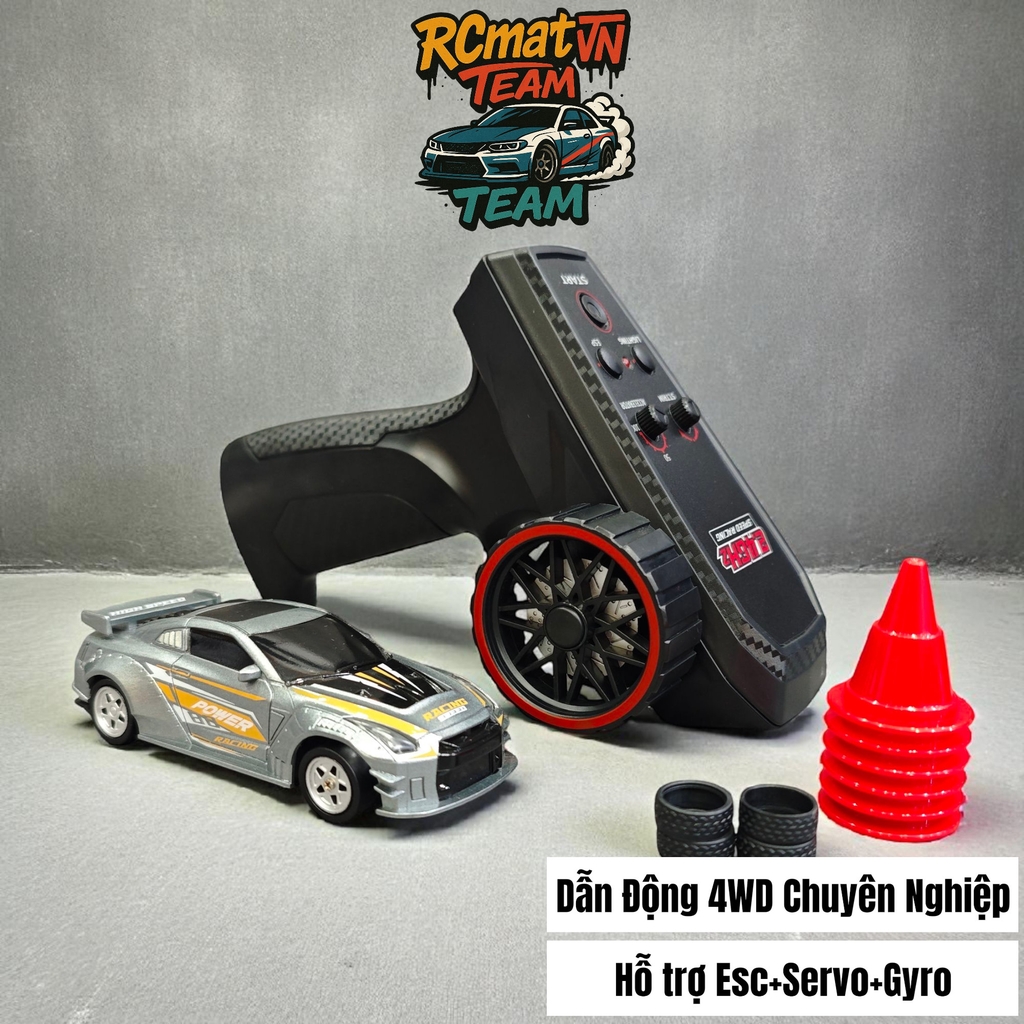Xe RC Điều Khiển Từ Xa Mini Drift 1/43 2.4G 4WD LED – Gyro Remote Car ...