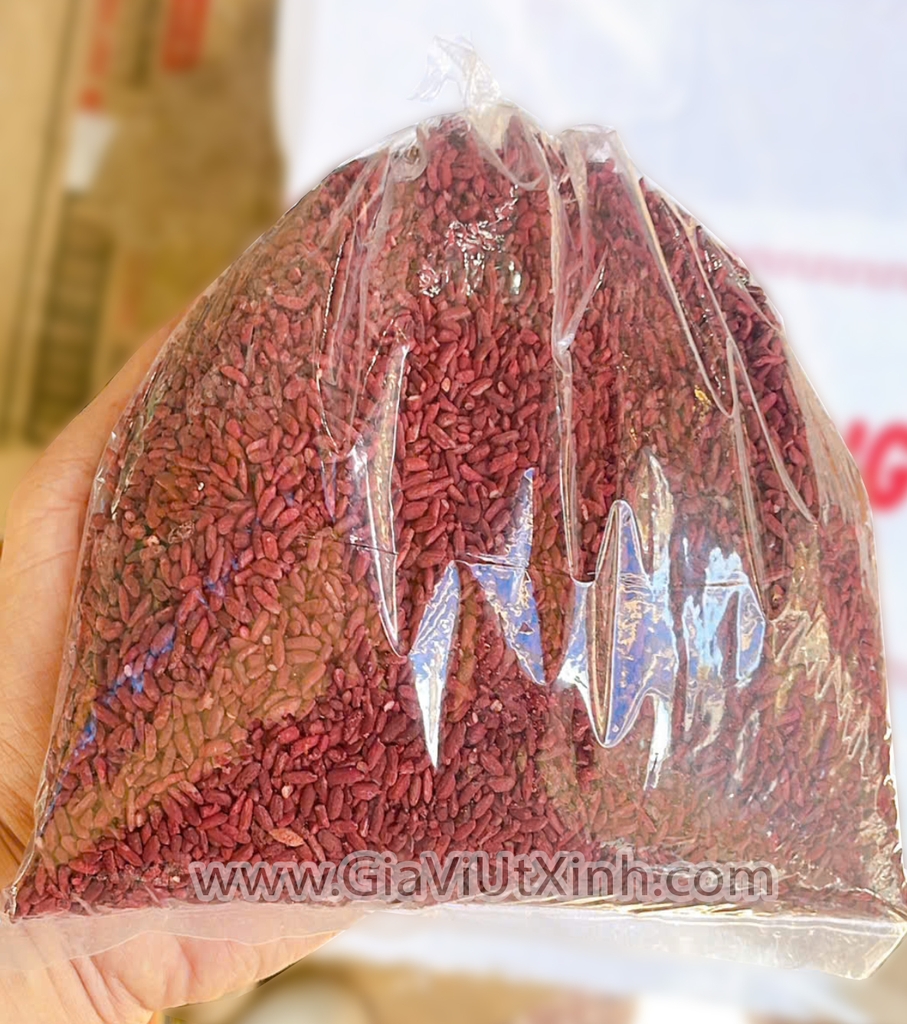 GẠO MEN ĐỎ- HỒNG CÚC MỄ 500G- 1KG- TẠO MÀU ĐỎ CHO LẠP XƯỞNG, XÁ XÍU