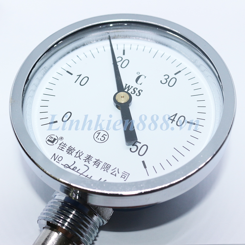 Nhiệt Kế Lưỡng Kim WSS-411 Dải Đo 0-50 Độ, Đầu Do 100mm Linh Kiện 888
