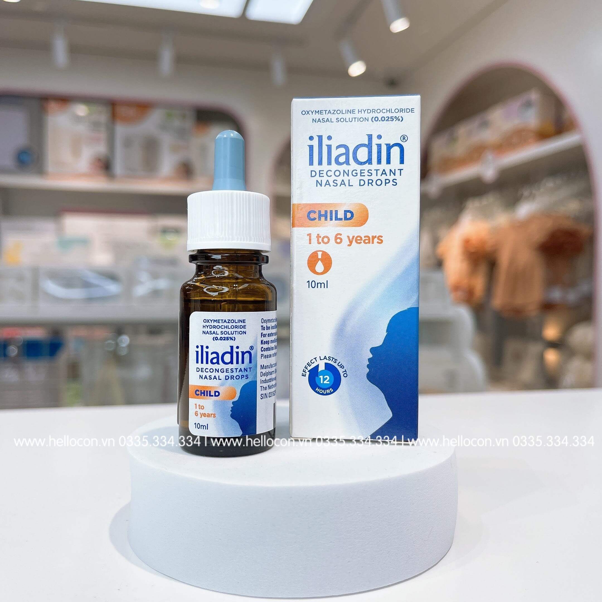 Thuốc nhỏ mũi Iliadin 0,01% cho trẻ sơ sinh và 0,025% cho bé