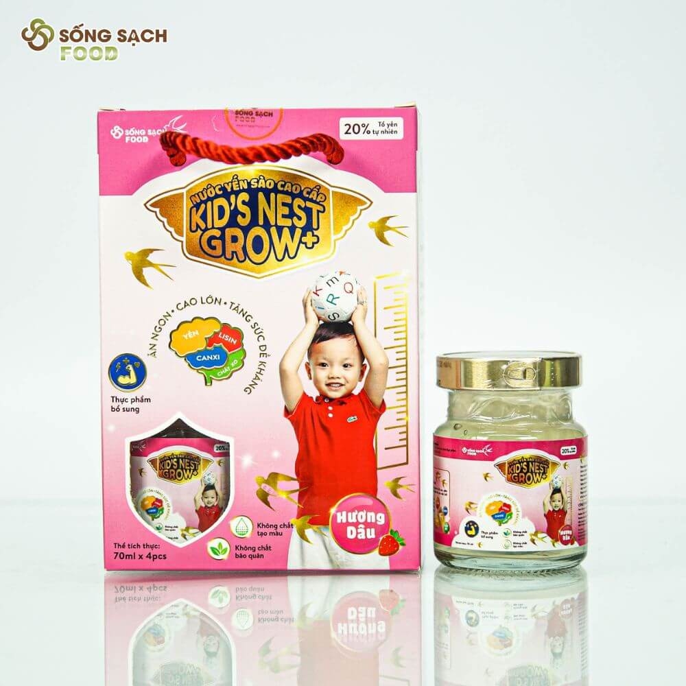 Nước yến sào cao cấp Kid's Nest Grow+ trên 1 tuổi