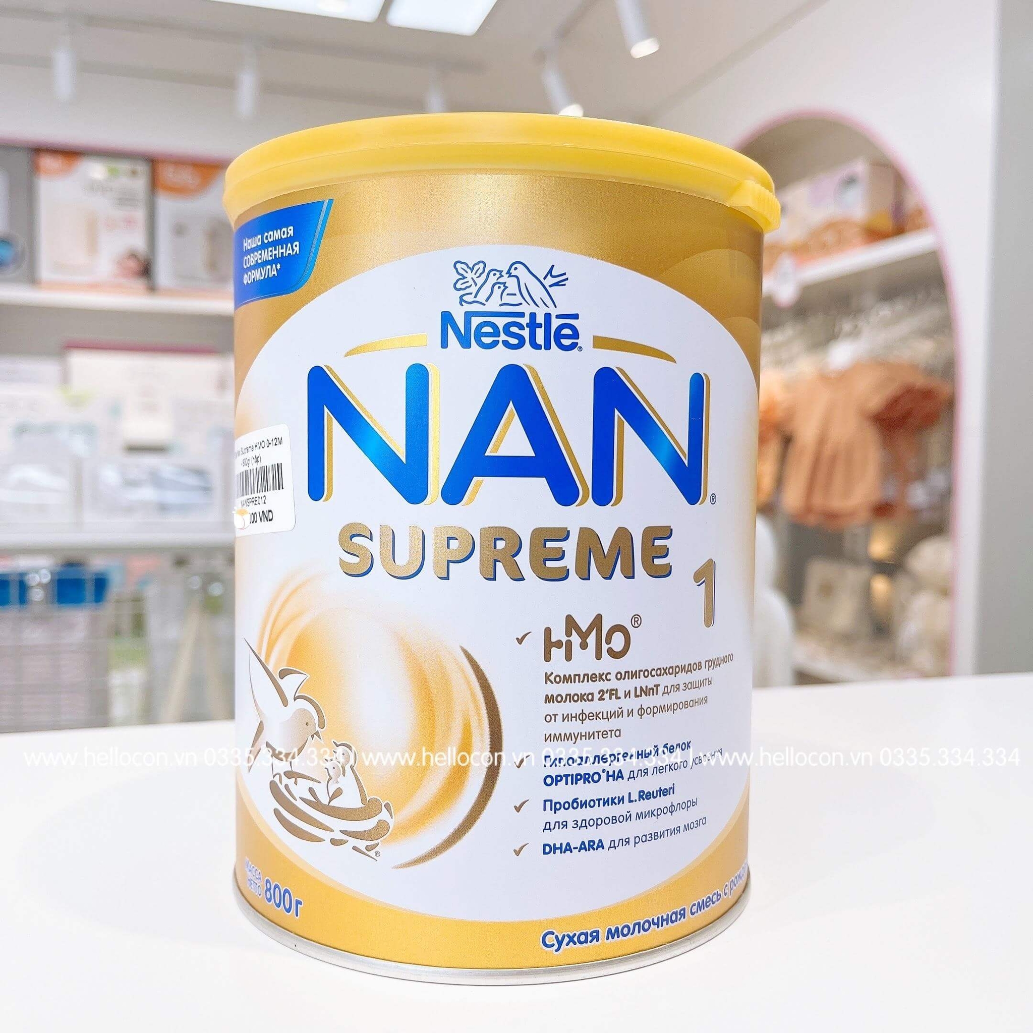Sữa Nan Supreme HMO (nan vàng nội địa Nga) chính hãng