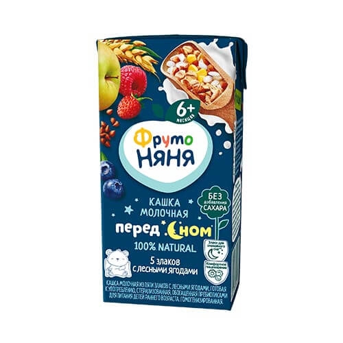 Sữa đêm Fruto ngũ cốc của Nga 200ml cho trẻ trên 6 tháng