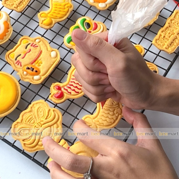 Vẽ bánh Cookies icing chủ đề Tết