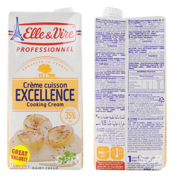 Cooking cream Elle&Vire 1L