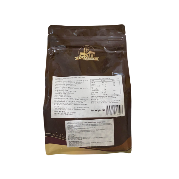 Socola compound đen chip Chambery 1kg