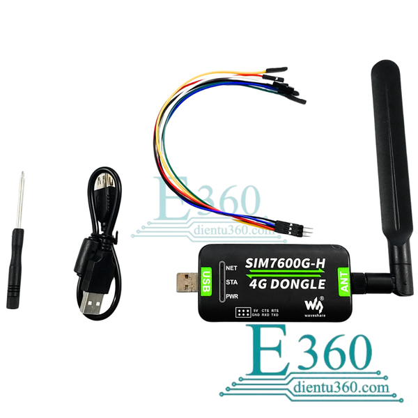 Module Sim USB Dongle 4g Sim7600G-H( WAVESHARE) Điện Tử 360(E360)