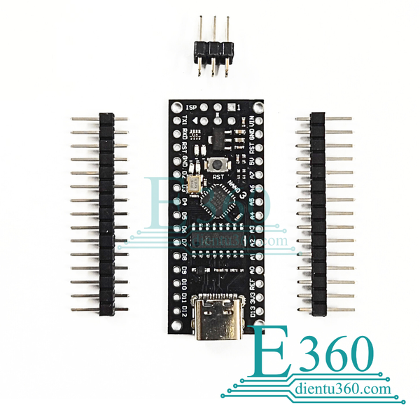 Arduino Nano ATMEGA328 - Cổng Type C - Board mạch vi điều khiển Điện Tử ...