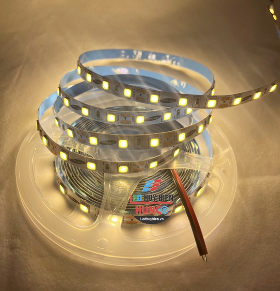 Led cuộn dây dán 5m | led cuộn 5054 Hunco Samsung màu trắng, trắng ấm ...