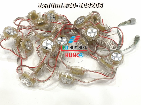 LED BÁT FULL COLOR 30MM IC 8206 TỰ CHẠY - Dây 30 LED - Dài 3.6M huyhien.vn