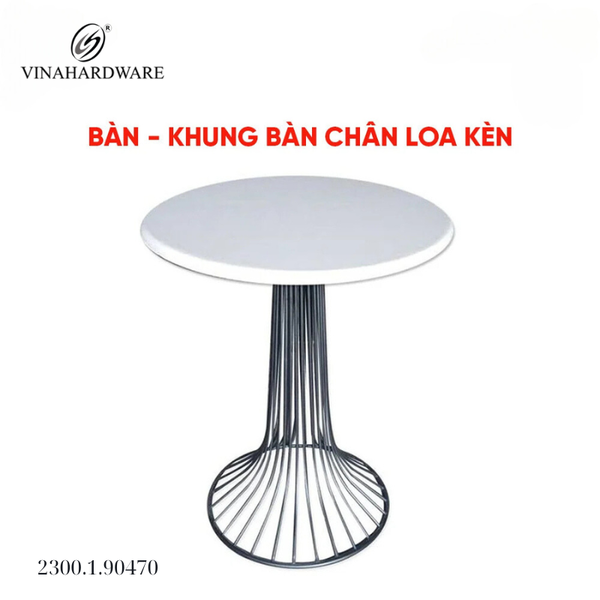 Bàn Cafe Ban Công Màu Đen Mặt Đá Marble cao 750mm | vinahardware