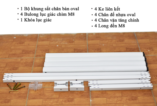 Khung bàn tháo ráp oval, sơn tĩnh điện VNH | vinahardware