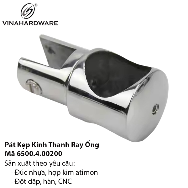 Pát Kẹp Kính Thanh Ray Ống Inox 304 – Mã 6500.4.00200 | vinahardware