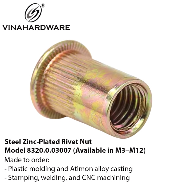 Tán rút sắt xi mạ kẽm – Mã 8320.0.03007 | vinahardware