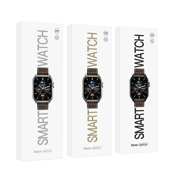 Đồng hồ thông minh Smart watch HOCO Y17 dây da hỗ trợ Nghe Gọi, Theo ...