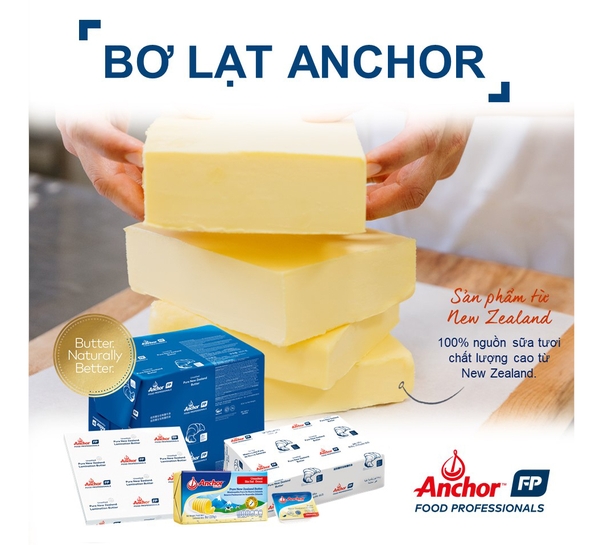 Bơ nhạt Anchor New Zealand miếng 200g – Hifood.com.vn