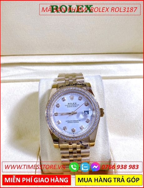 Wow Đẹp quá ️Đồng Hồ Cặp Đôi Rolex F1 Đính Đá