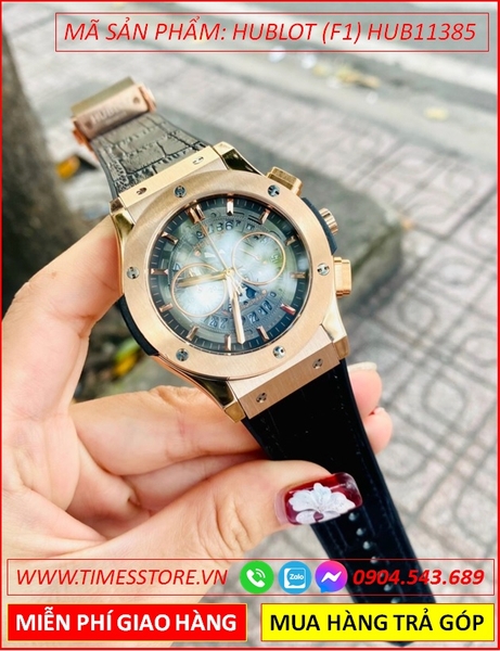 Wow Đẹp quá ️Đồng Hồ Nam Hublot F1 Rose Gold 5 Kim
