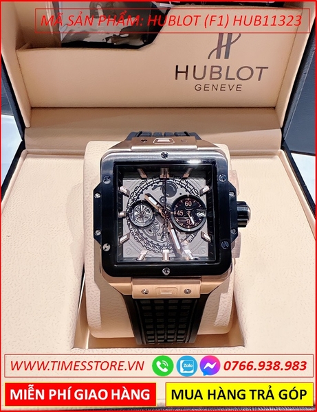 Wow Đẹp quá ️Đồng Hồ Nam Hublot F1 Mặt Vuông Rose Gold