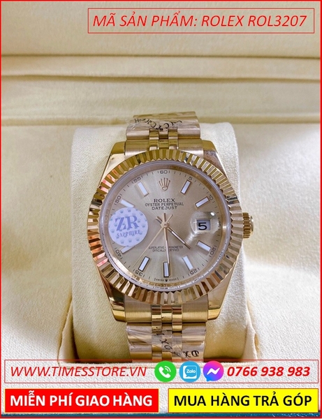 Wow Đẹp quá ️Đồng Hồ Nam Rolex F1 Niềng Khía Vàng Gold