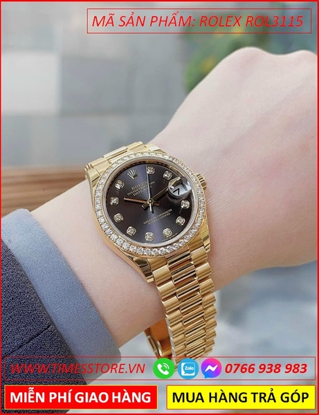 Wow Đẹp quá ️Đồng Hồ Nữ Rolex F1 Dây Full Vàng Gold