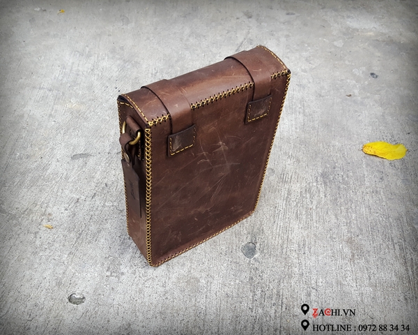 ZC14SN - Túi đeo chéo handmade đựng tablet 8 inch Zachi Handmade Leather