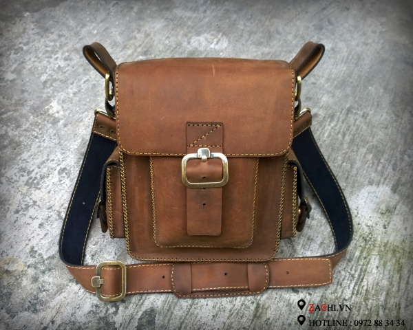 ZC72SND - Túi đeo chéo handmade đựng tablet 8 inch Zachi Handmade Leather