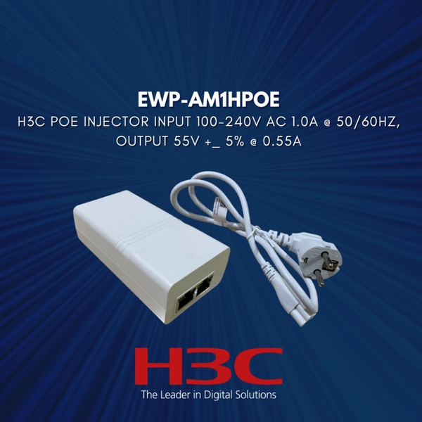 H3C PoE Injector EWPAM1HPOE | Bộ Cấp Nguồn Tốc Độ 2.5Gbps Công Suất 30W ...