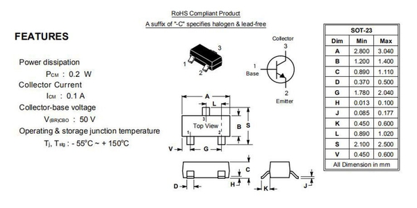 Transistor S9014 NPN J6 SMD 1 cái | Giải Pháp Chung